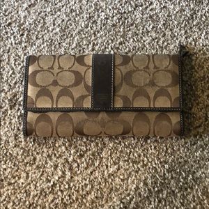Coach | Bags | Brown And Tan Coach Wallet | Poshmark